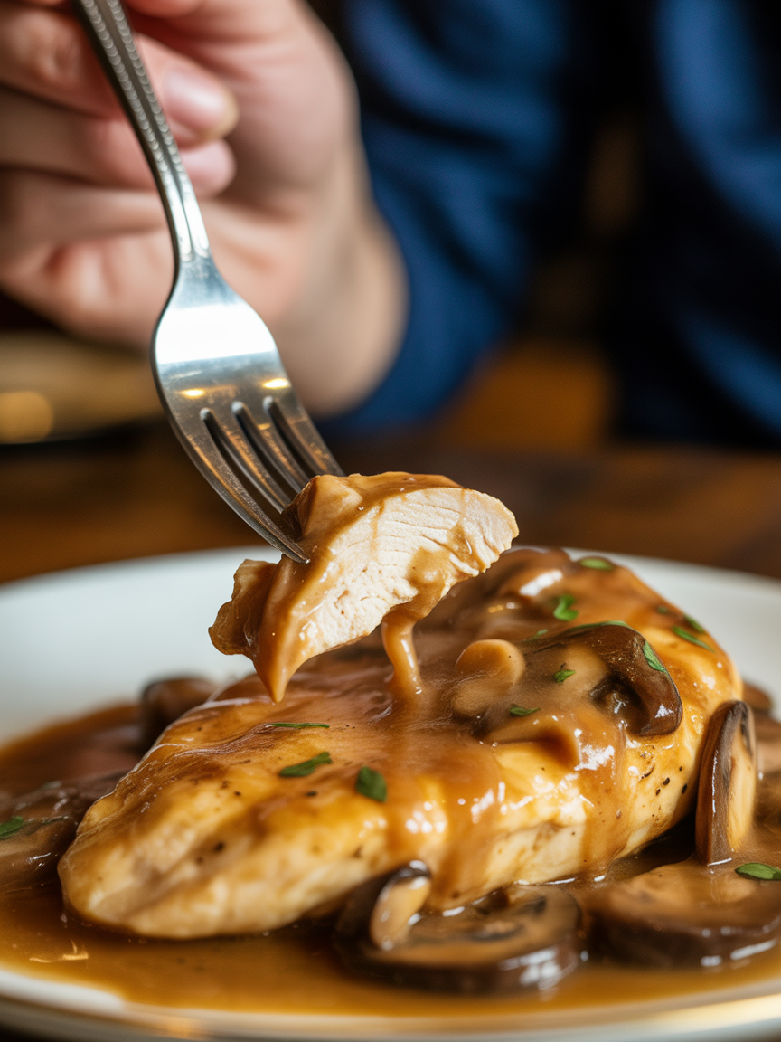 Traditional Italian Chicken Marsala With Rich Mushroom Wine Sauce ...